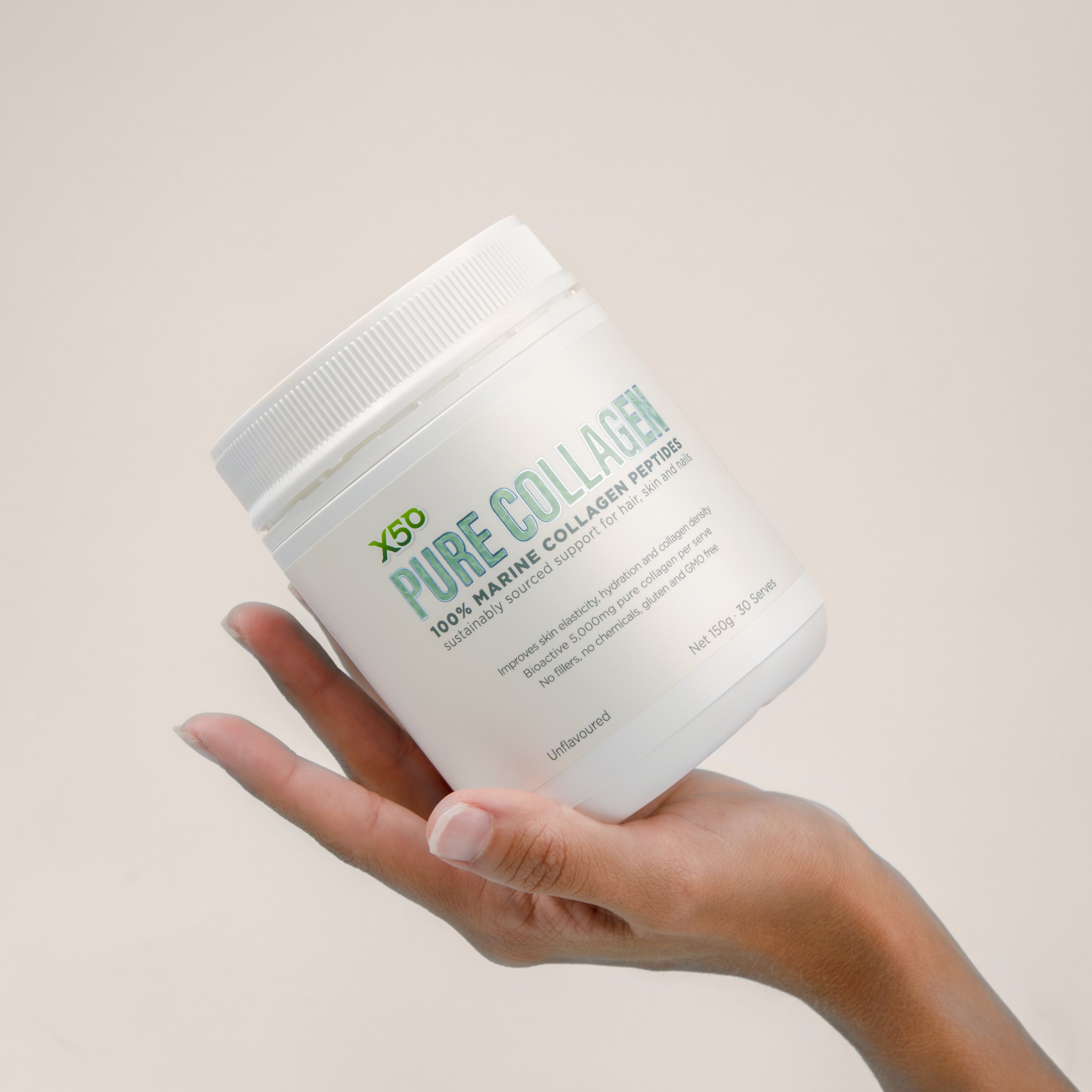 Unflavoured X50 Pure Collagen - Marine Collagen Peptides – X50 ...