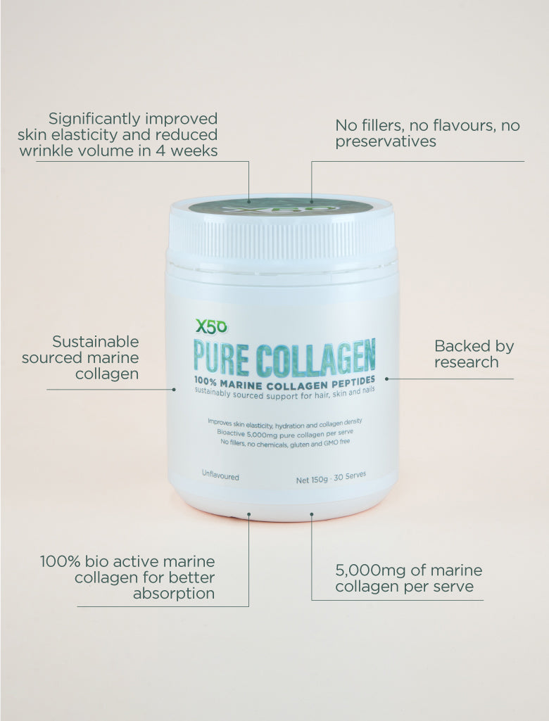 Unflavoured X50 Pure Collagen - Marine Collagen Peptides – X50 ...