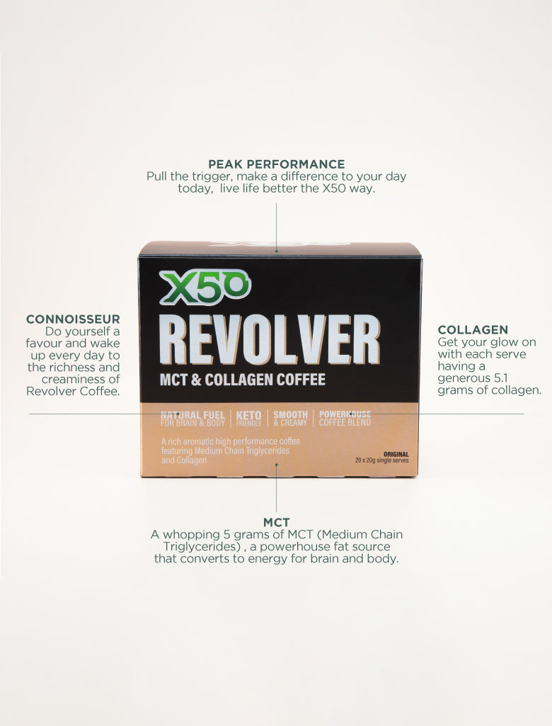 Original X50 Revolver MCT & Collagen Coffee – X50 Lifestyle Australia